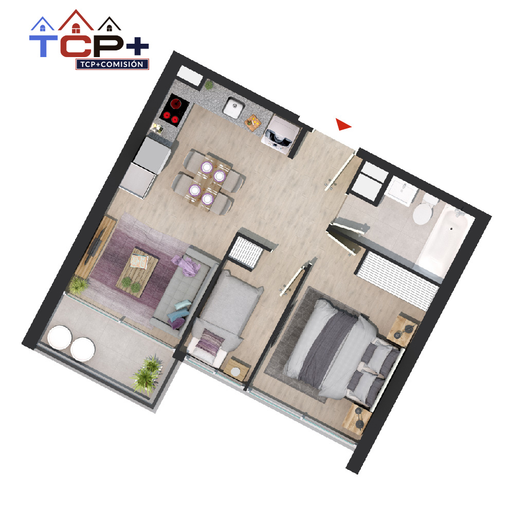 Departamento Macul planta tipo D 2d1b 45,77 m2 valor 3410 uf. paga tu ...